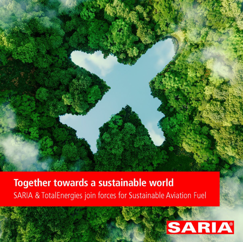SARIA & TotalEnergies join forces for Sustainable Aviation Fuel | Saria